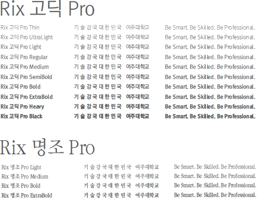 타입페이스 - Y·TECH 상징 - Y·TECH 현황 - 대학소개 - 여주대학교